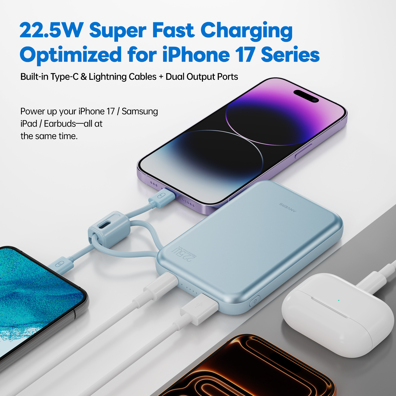 [CCC Certified]Anvers Power Bank 10000mAh 22.5W Fast Charging | Built ...